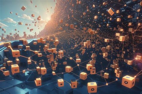 Premium Ai Image Code Symphony Illustrating The Endless Blockchain Transaction Stream