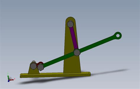 摇杆机构设计 SOLIDWORKS 2012 模型图纸免费下载 懒石网