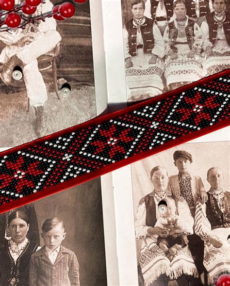 Традиційна українська бісерна прикраса Гердан Traditional Ukrainian Beaded Jewelry Etsy