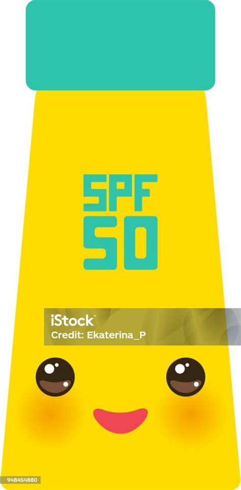 선탠 로션 썬 크림 용기 선스크린 Spf 50입니다 흰색 바탕에 노란색 녹색 튜브입니다 태양 케어 화장품 여름 휴가 해변 분홍색