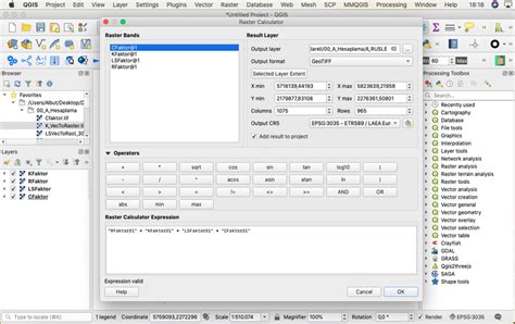 Calculate With The Raster Calculation Command From The Qgis Download Scientific Diagram