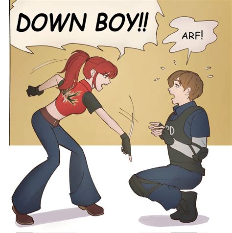 Liunennim Claire Redfield Leon S Kennedy Resident Evil Resident Evil Code Veronica