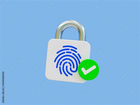 3d Minimal Fingerprint Security System Identity Verification Secure Access Digital Identity A