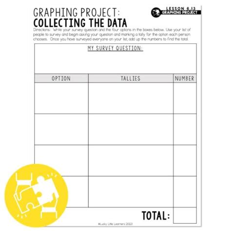Lucky To Learn Math Lesson 613 Create Survey And Gather Data Collaboration Graphing