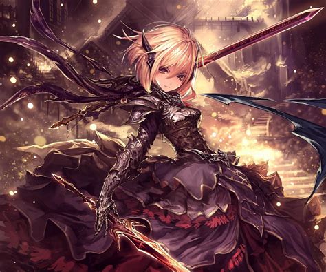 Anime Warrior Girl With Brown Hair