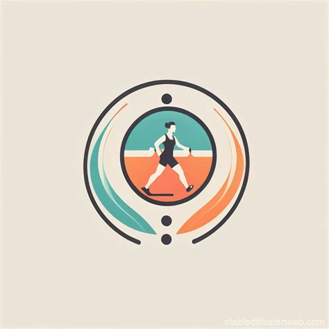 Retro Modern Exercise App Logo Stable Diffusion Online