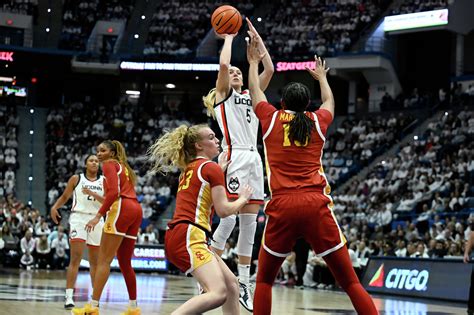 Uconn Usc Wearing Sneakers With Slogan From Sue Birds Brand