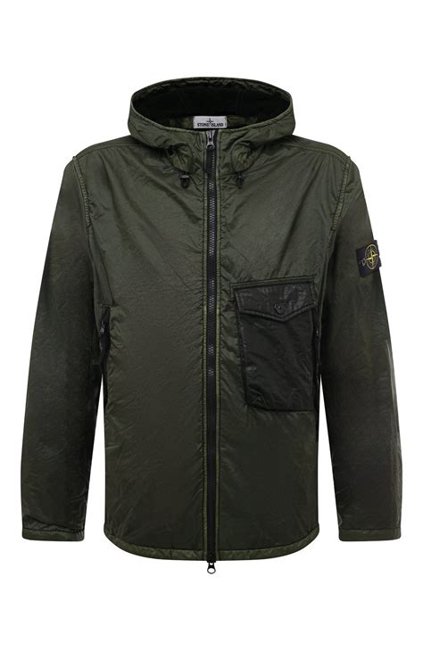 Мужская темно зеленая куртка Stone Island купить в интернет магазине ЦУМ арт 731543035