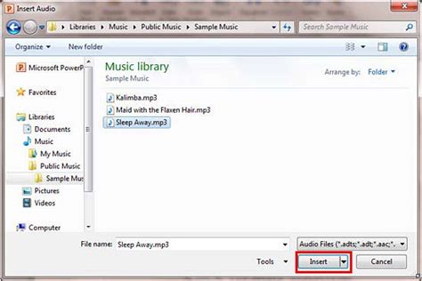 Insert Audio Sound In Powerpoint 2010 For Windows