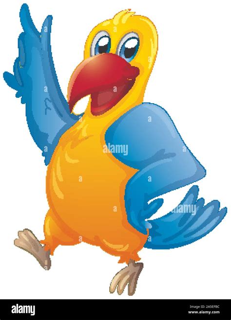 Cute Parrot On White Background Illustration Stock Vector Image And Art