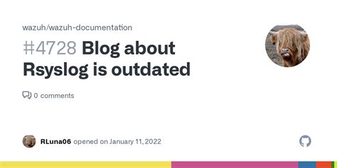 Blog About Rsyslog Is Outdated Issue 4728 Wazuh Wazuh