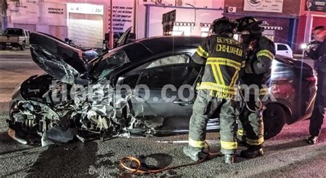 Causa Choque En La Carretera A Aldama Queda Atrapada Y Herida