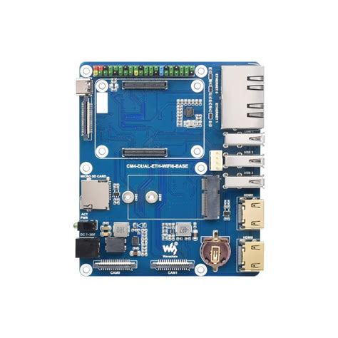 Waveshare Wifi6 Dual Eth Base Boardmini Computer Designed For Raspberry Pi Compute Module 4not