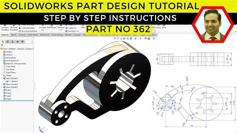 Solidworks Part Design Tutorial Step By Step Guide For Beginners Part No 362 Youtube