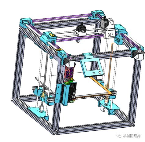 【工程机械】corexy 300x300 3d打印机结构3d图纸 Step格式solidworks 仿真秀干货文章