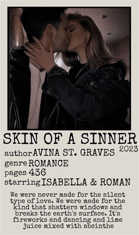 Skin Of A Sinner Polaroid Poster Books To Read Romance Series Books