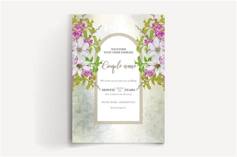 Tamplets De Marco De Novia De Ducha Vector Premium