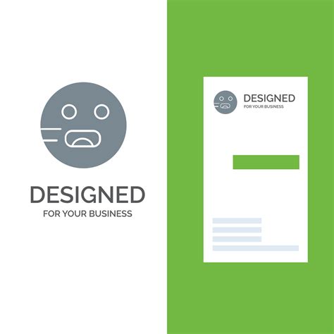 Emojis Emoticon Hungry School Grey Logo Design And Business Card Template 13191051 Vector Art At