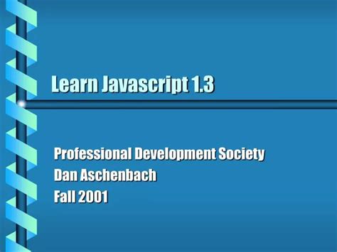 Ppt Learn Javascript 13 Powerpoint Presentation Free Download Id