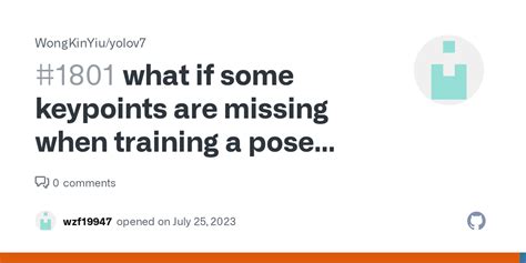 What If Some Keypoints Are Missing When Training A Pose Model · Issue