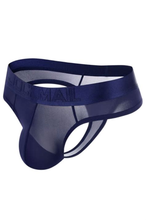 Chiloti Jockstrap Barbati JockMail Push Up Suspensor Brazilieni Transparenti Bleumarin L EMAG Ro