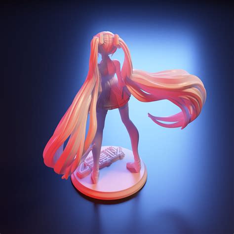 Anime Miku Hatsune 3d Printed Files Stl Digital Instant Download Etsy