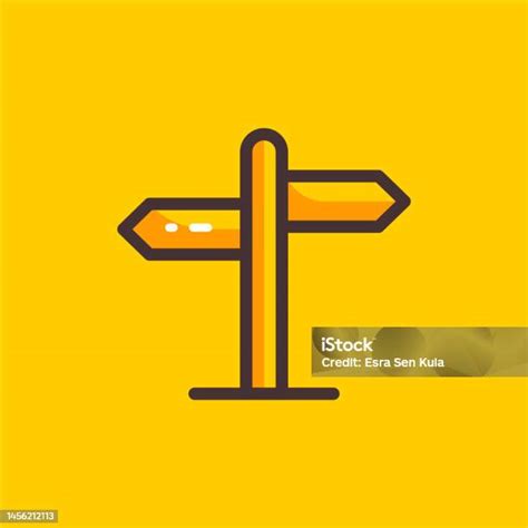 편집 가능한 스트로크가있는 푯말 색상 선 아이콘 디자인 웹 페이지 모바일 앱 Ui Ux 및 Gui 디자인에 적합합니다 개념에 대한 스톡 벡터 아트 및 기타 이미지 Istock