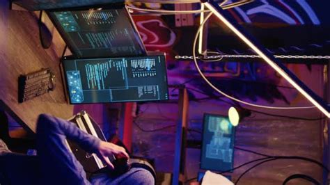 Vertical Video Hacker With Stolen Data Ssd Technology Stock Footage Ft Vertical Video