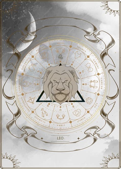 Composition ésotérique Pour Zodiaque Et Astrologie Avec Signe Du