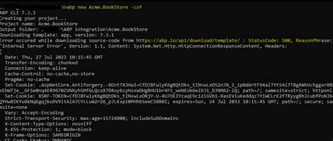 Unable To Create New Project · Issue 17215 · Abpframeworkabp · Github