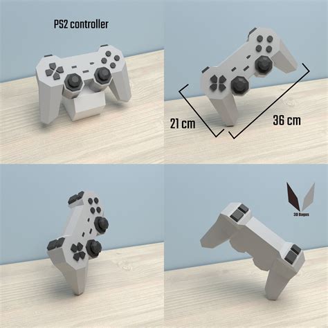 Diy Game Controller Bundle Papercraft Low Poly Paper Model Pdf