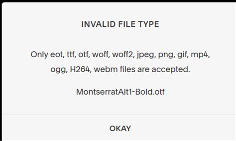 cannot upload correct font file does the same for woff2 and ttf r squarespace
