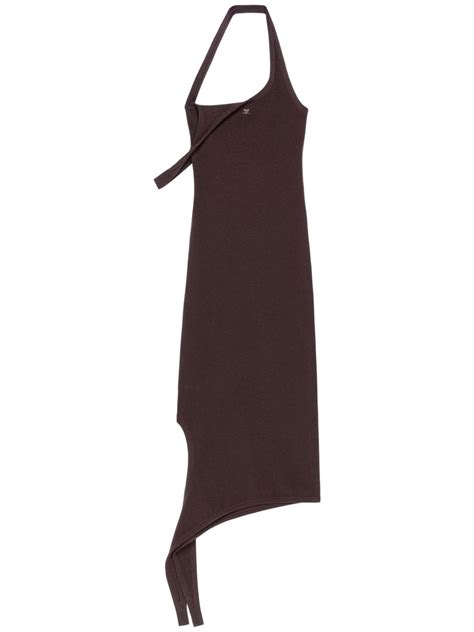 Courrèges Undressed Dress Brown Farfetch Uk