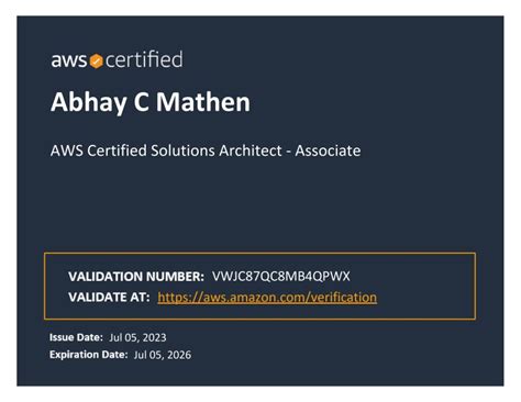 Abhay C Mathen On Linkedin Aws Solutionsarchitect Awscertification