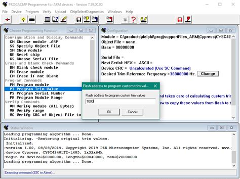 pemicro learning center device specific info cypress nxp custom clock trimming calibration