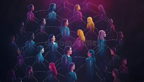 ai generated network of women stock illustration illustration of