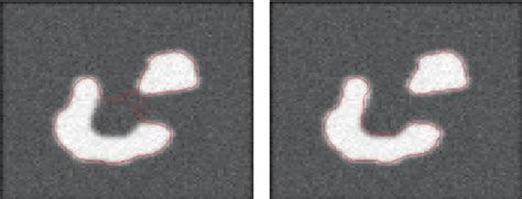 Contour After 800 Iterations Using A Level Set Evolution Without