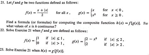 solved 21 let f and g be two functions defined as follows