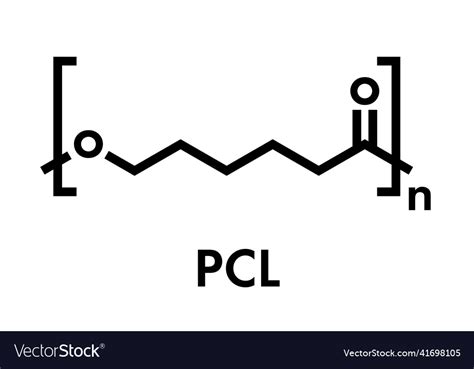 Polycaprolactone Pcl Biodegradable Polyester Vector Image
