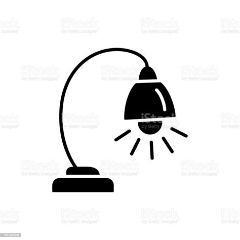 현대 테이블 램프의 벡터 그림입니다 책상 연구 전등의 평면 아이콘입니다 가정 및 사무실 조명 흰색 배경에 고립 Led 조명에 대한 스톡 벡터 아트 및 기타 이미지 Istock