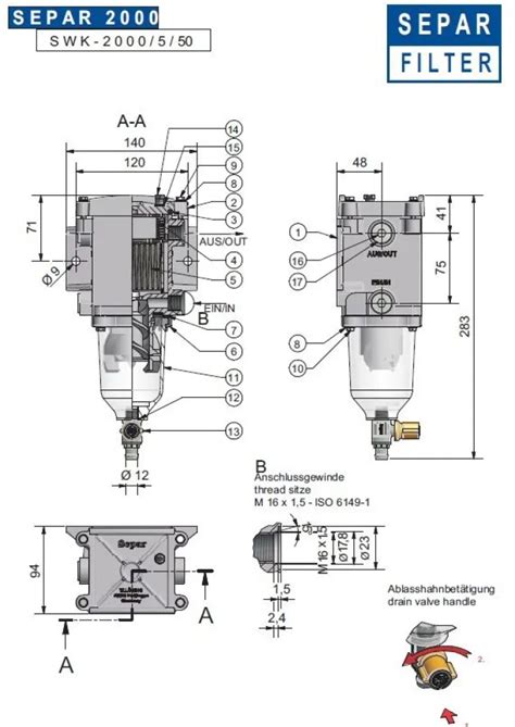 Separ Swk 2000550 Wasserabscheider And Filter Für Leichte