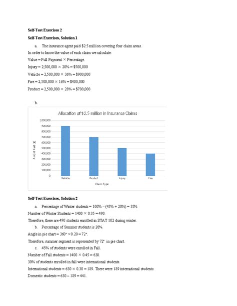 Self Test Exercises 2 Solutions Self Test Exercises 2 Self Test Exercises Solution 1 A The