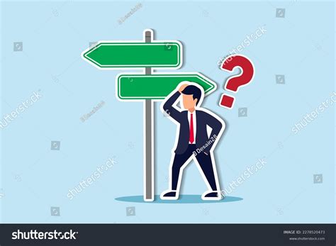 Choosing Between 2 Choices Make Decision Stock Vector Royalty Free