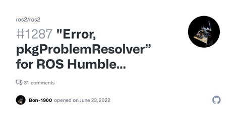 Error Pkgproblemresolver For Ros Humble Installation On Ubuntu Issue Ros