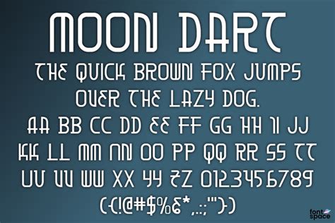 Moon Dart Font Iconian Fonts Fontspace