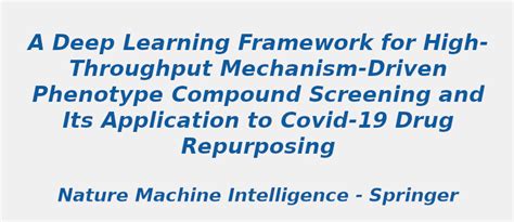 best research topic in a deep learning framework for high throughput