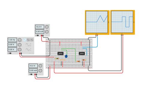 Circuit Design Control Lab 1 Opamp Integrador Inversor Tinkercad