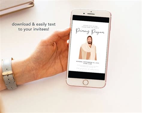 Lds Primary Program Invitation Primary Program Template Primary Presentation Editable Invite