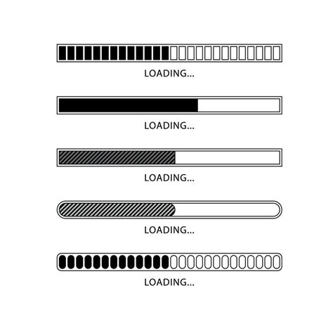 Vector Set Of Loading Progress Icon 25435988 Vector Art At Vecteezy