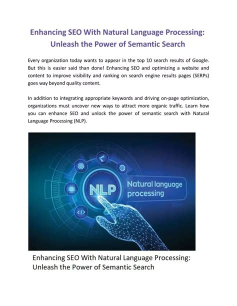 Ppt Enhancing Seo With Nlp Unleash The Power Of Semantic Search
